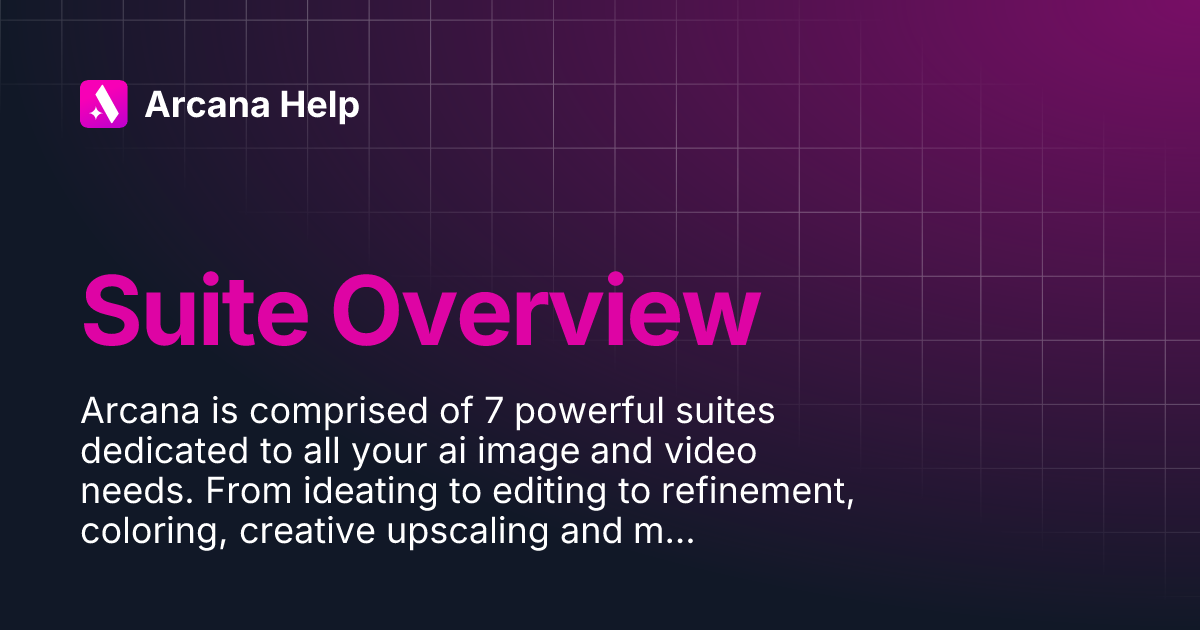 Suite Overview | Arcana Help